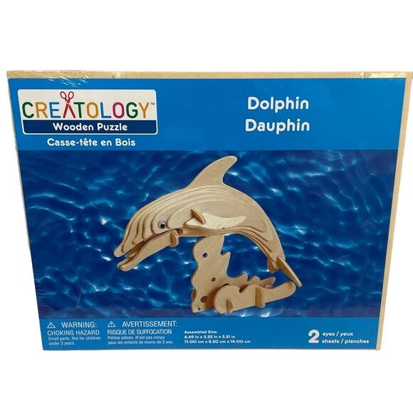 Creatology | Toys | New Creatology 3d Build Your Wooden Dolphin Puzzle ...
